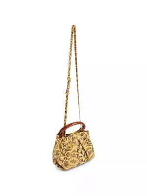 Dries Van Noten Small Pleated Leather Bag - Yellow