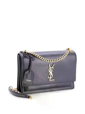 Saint Laurent Sunset Medium Crossbody Bag - Black