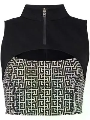 Balmain Monogram Cut-out Vest