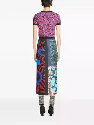 Dries Van Noten Fitted Contrast Seam T-shirt