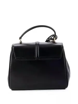 Celine 16 Top Handle Bag In Smooth Calfskin - Black