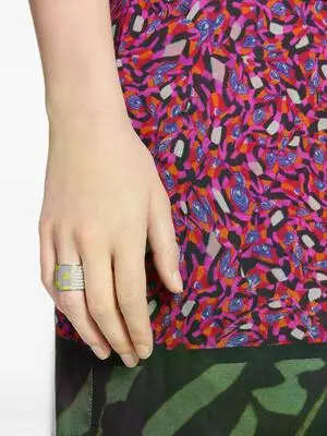 Dries Van Noten Hand-painted Tortoiseshell Motif Ring