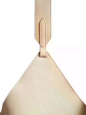 Khaite Medium Lotus Tote In Dark Ivory Pebbled Leather