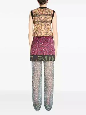 Dries Van Noten Printed Silk Wrap Skirt