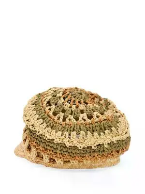 Alberta Ferretti Braided Visor Cap - Neutrals