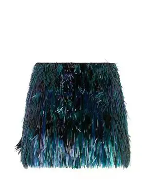 Alberta Ferretti Fringe Detail Mini Skirt
