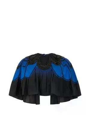 Alberta Ferretti Sequin-embellished Silk Cape