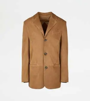 TOD'S Blazer In Pashmy Suede - Brown