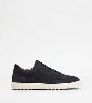 TOD'S Red Dot Sneakers In Pashmy Suede - Blue