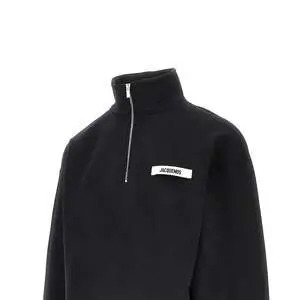 Jacquemus Gro Grain' Half-zip Weathirt - Black