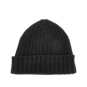 C.P. COMPANY Knitted Beanie Hat With Logo Patch