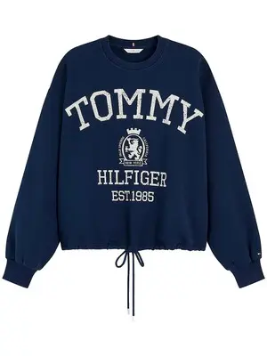 Tommy Hilfiger Sweatshirt Varsity Crest Modern - Blue