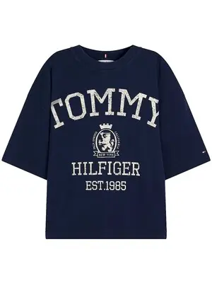 Tommy Hilfiger T-shirt Varsity Crest Rlx - Blue
