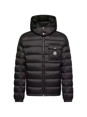 Moncler Short Verith Down Jacket With Hood - Black