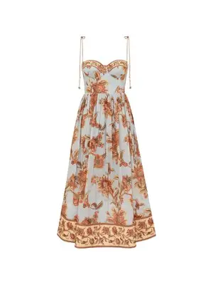 Zimmermann Aster Cotton Midi Dress