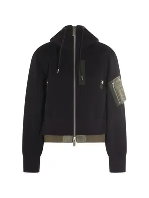Sacai Nylon And Cotton Hoodie