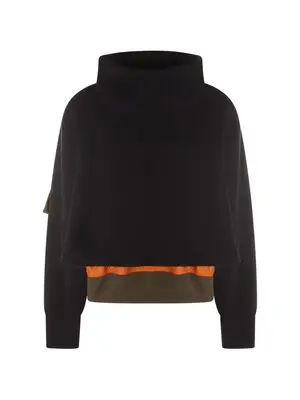 Sacai Nylon And Cotton Hoodie