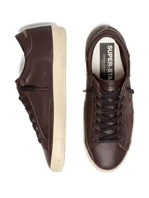 GOLDEN GOOSE Super-star Leather Sneakers - Brown