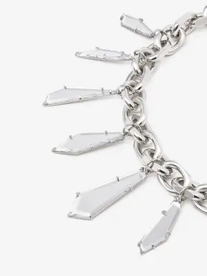Alexander McQueen Shiny Ed Chain Necklace With Shattered Mirror Charms