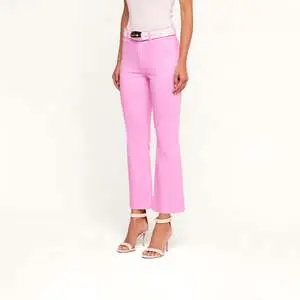 L'Agence Kendra Coated Cropped Flare Jean - Peony Coated