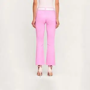 L'Agence Kendra Coated Cropped Flare Jean - Peony Coated