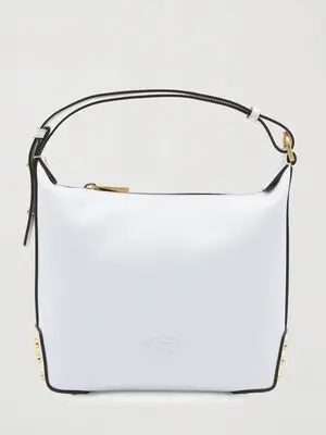 TOD'S Studded Leather Shoulder Bag - White