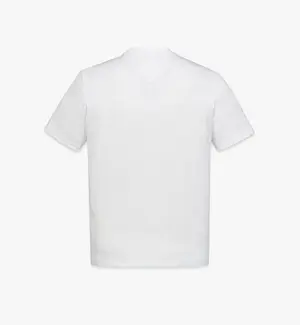 Mcm Silket Logo T-shirt With Zip Pocket - White
