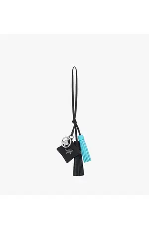 Mcm Leather Tassel Charm - Black