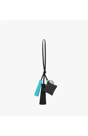 Mcm Leather Tassel Charm - Black
