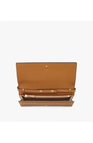Mcm Large Pina Crossbody Wallet In Studded Visetos