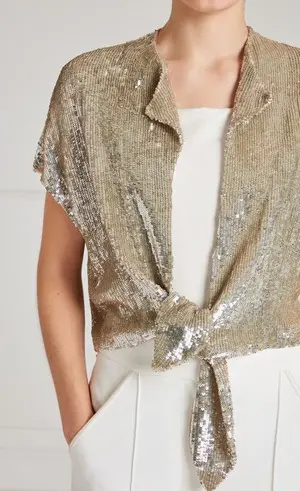 TEMPERLEY LONDON Filigree Jacket - Silver