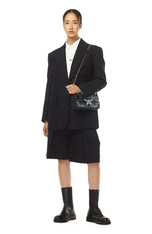 Mcm Himmel Shoulder Bag In Sequin Monogram Leather