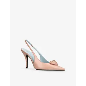Valentino Garavani Leather Slingback Stiletto Court Shoes - Pink