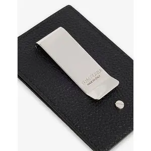 TOM FORD Logo Clip Leather Card Holder
