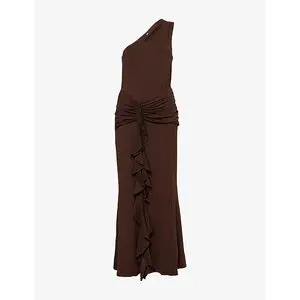 PRETTY LAVISH Celina Draped Stretch-jersey Maxi Dress