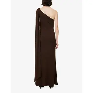 PRETTY LAVISH Celina Draped Stretch-jersey Maxi Dress