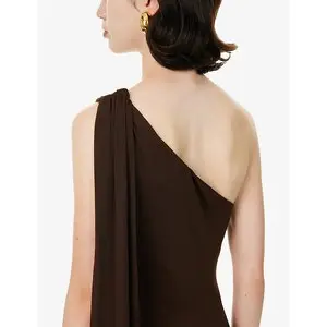 PRETTY LAVISH Celina Draped Stretch-jersey Maxi Dress