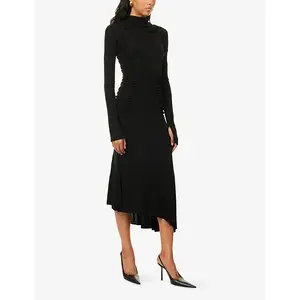 Victoria Beckham High-neck Stretch-jersey Midi Dress