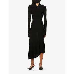 Victoria Beckham High-neck Stretch-jersey Midi Dress