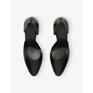 THE ROW Ornella D'orsay High-heel Leather Pumps - Black