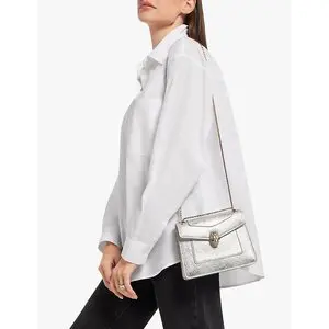 BVLGARI Serpenti Forever Day-to-night Small Leather Shoulder Bag - Silver