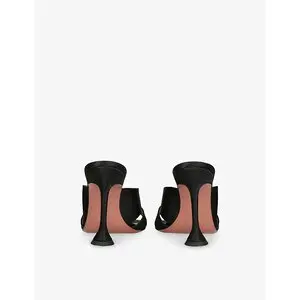 Amina Muaddi Salma 95 Satin Heeled Mules