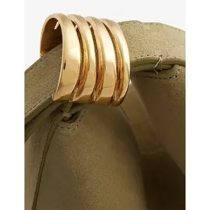 AMANU Mini Zambia Leather Pouchette Bag - Olive