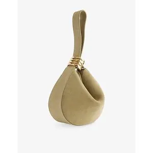 AMANU Mini Zambia Leather Pouchette Bag - Olive