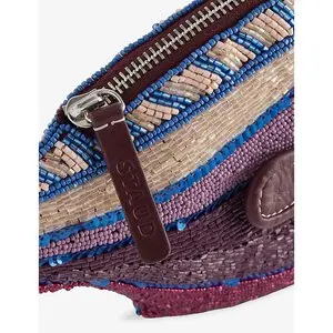 Staud Pesce Beaded Clutch Bag - Ultraviolet