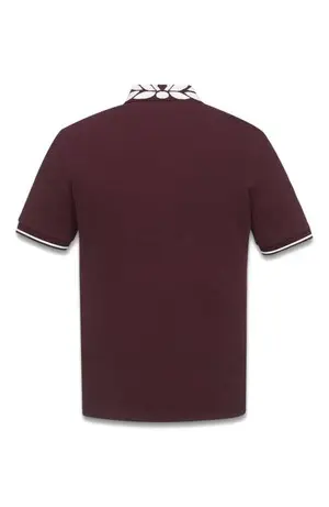 Mcm Laurel Logo Piqué Polo In Organic Cotton