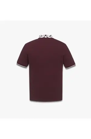 Mcm Laurel Logo Piqué Polo In Organic Cotton - Winetasting