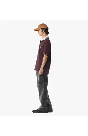 Mcm Laurel Logo Piqué Polo In Organic Cotton - Winetasting