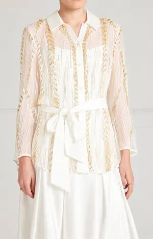 TEMPERLEY LONDON Viola Shirt - Ivory