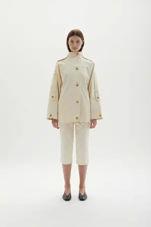 JOAEN Sara Trench Jacket - Chalk